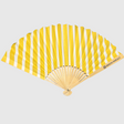Yellow Stripe Paper Fans (Pack of 10)